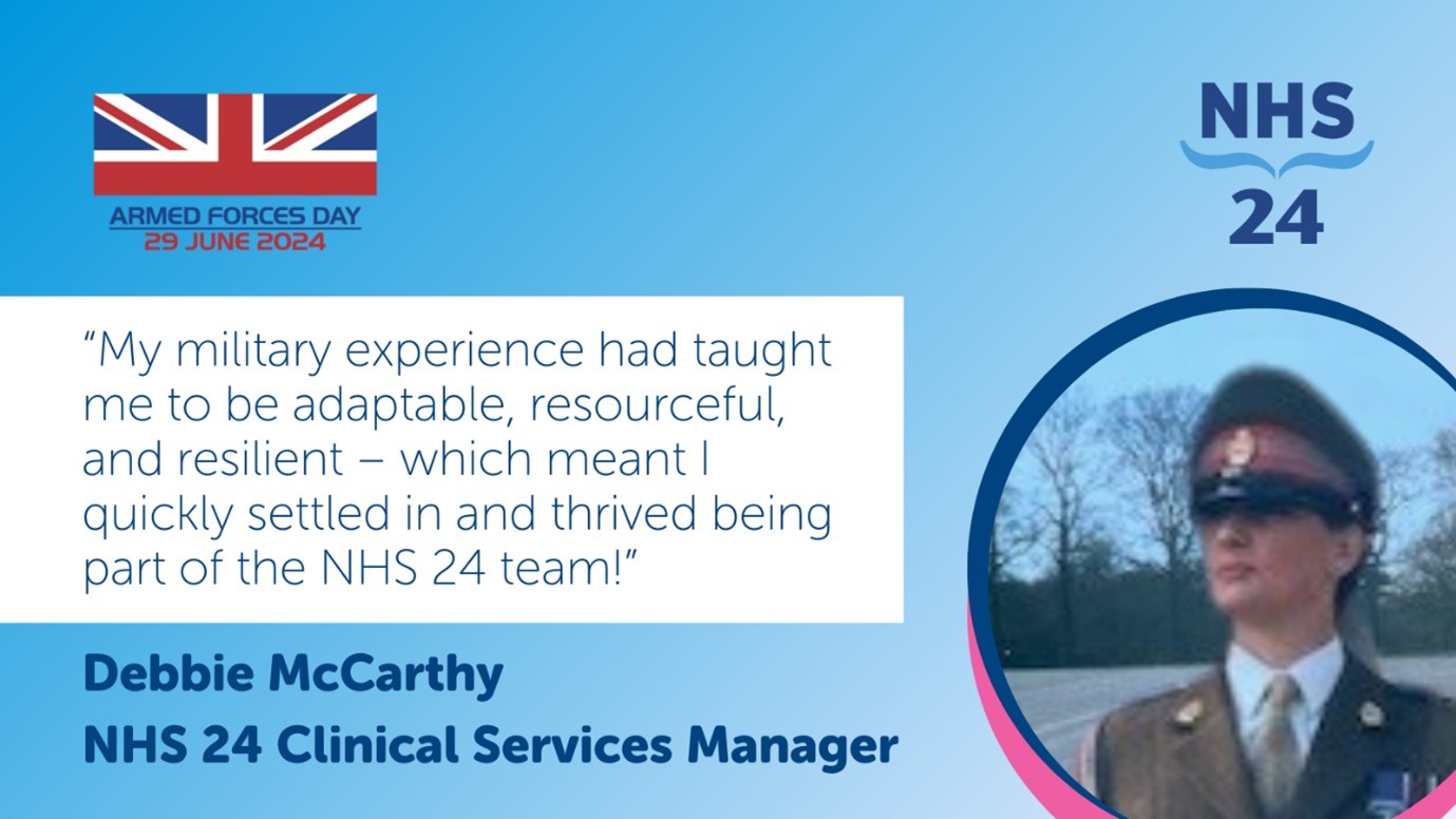 Saluting our armed forces – NHS 24 supporting Armed Forces Day 2024 | NHS 24